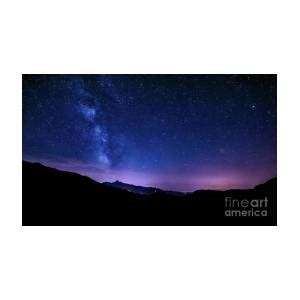 Night Sky Stars Milky Way Blue Purple Sky In Starry Night Over M