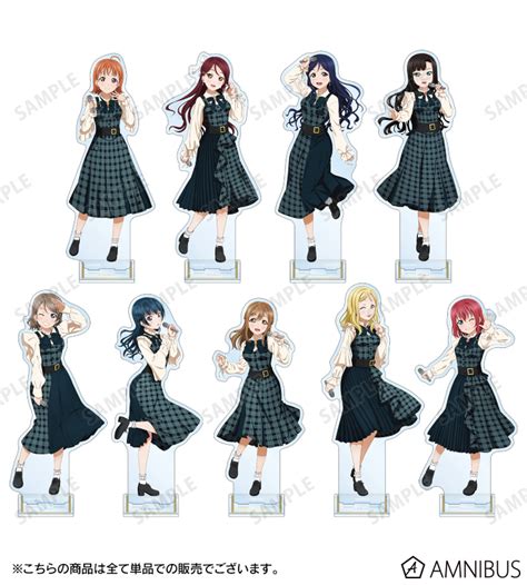ラブライブ！サンシャイン 描き下ろし 国木田 花丸 チェックワンピース衣装ver 特大アクリルスタンド Amnibusアムニバス