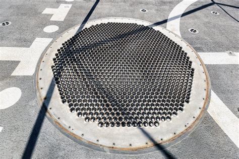 Mesh Anchoring System On Flight Deck To Receive Medium Helicopters In