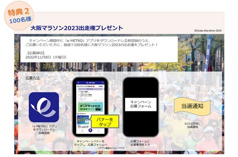 「e Metro」アプリ ダウンロードキャンペーン｜osaka Metro