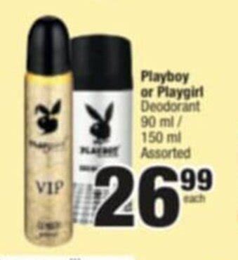 Playboy or Playgirl Deodorant 90ml/150ml Assorted offer at Spar Savemor