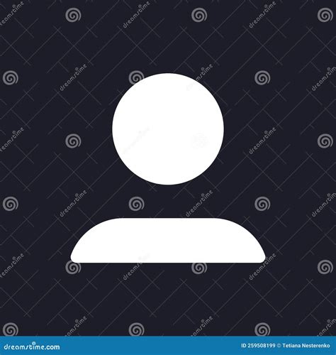 Account Avatar Dark Mode Glyph Ui Icon Stock Vector Illustration Of Symbol Concept 259508199