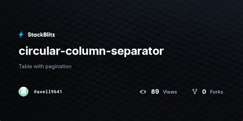 Circular Column Separator StackBlitz