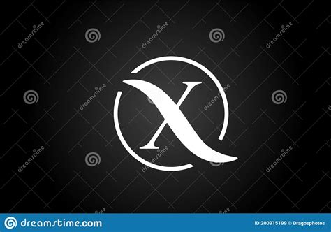 X Alphabet Letter Logo Icon In Black And White Color Simple And