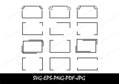 Rectangle Svg Bundle Instant Download Rectangle Svg Frame Inspire
