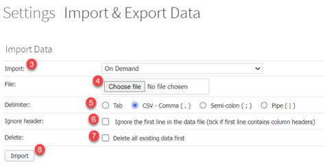 Importing And Exporting Generic Data