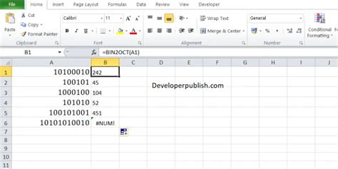 How To Use BIN2OCT Function In Excel Developer Publish