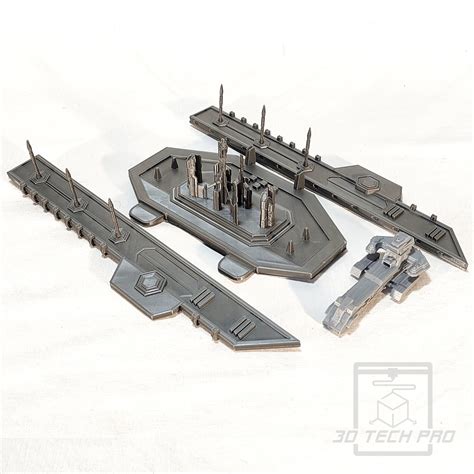 Stargate Atlantis Lantean Shipyard With Prometheus Earth Ship Etsy