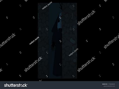 Nun Nurse Halloween Costume Possessed By Stock Vector Royalty Free