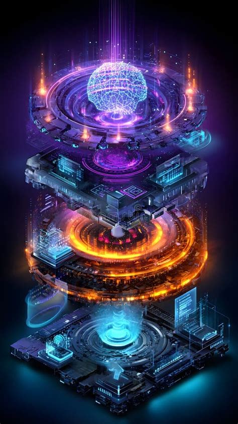 Isometric Zero Trust Layers Protect Neural Network Core Stock Illustration Illustration Of
