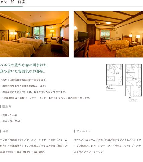 草津温泉 ホテルヴィレッジ お部屋【楽天トラベル】