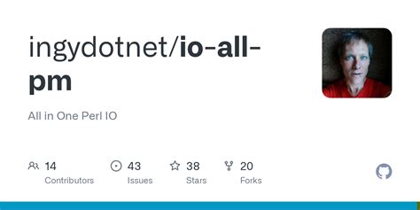 GitHub Ingydotnet Io All Pm All In One Perl IO