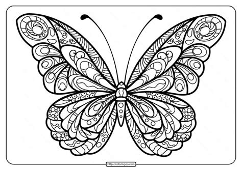 Printable Butterfly Mandala Pdf Coloring Pages 41 Butterfly Coloring