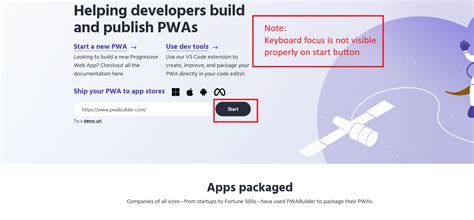 Pwa Builder Keyboard Focus Indicator Are Not Properly Visible For The