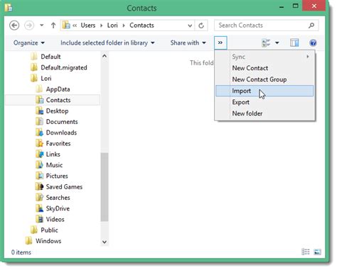 How To Import Contacts Into And Export Contacts From The Windows