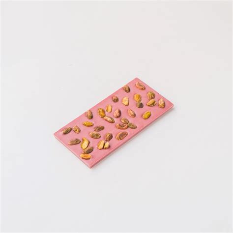 Ruby Chocolate Bar With Pistachios Mandarina Cake Shop