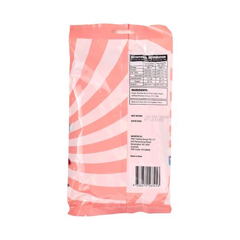 Candy Cane Strawberry 168g 14pk The Reject Shop