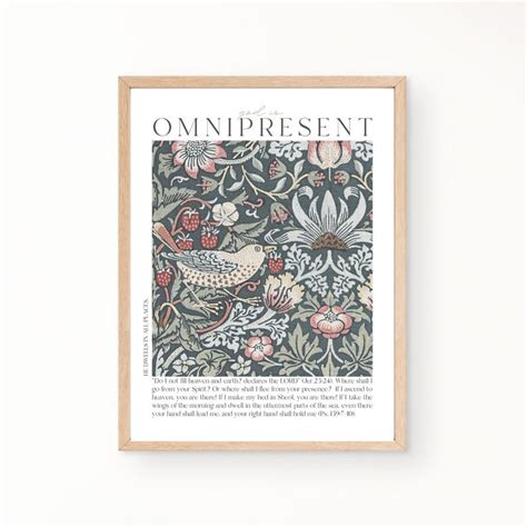 Attribute Of God Print Omnipresent 8x10 Verse Art Christian Wall