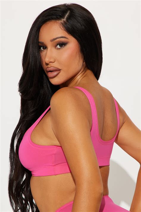 Light As A Feather Microfiber Tank Bralette Hot Pink Fashion Nova