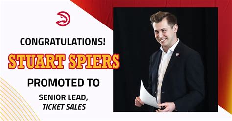 So Happy To Announce The Promotion Of Stuart Spiers To Our Senior Lead Of Ticket Sales Stuart