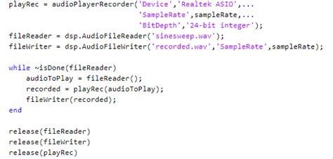 Trying To Play And Record Audio Simultaneously Rmatlab