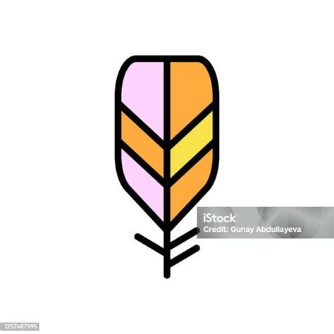 날개 새 아이콘 Ui 및 Ux 웹 사이트 또는 모바일 응용 프로그램에 대한 깃털 아이콘의 윤곽 벡터 요소와 간단한 색상 0명에 대한 스톡 벡터 아트 및 기타 이미지 Istock