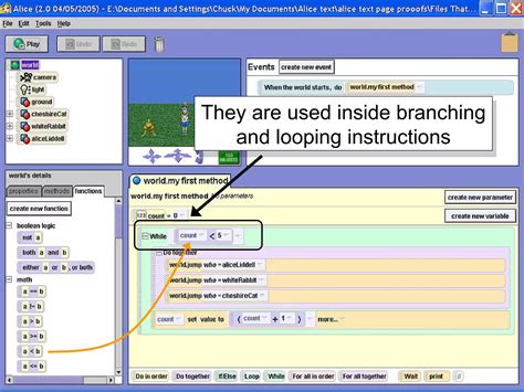 Ch 5 Boolean Logical In Alice Ppt