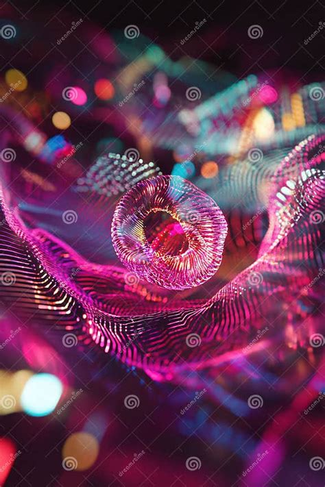 Quantum Algorithm Visualization In 3d Space Stock Illustration