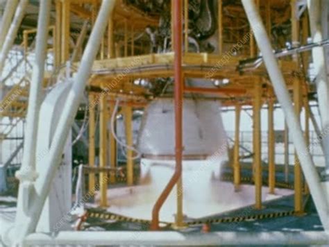 Static Test Firing Of S Ib Rocket 1965 Stock Video Clip K0060605