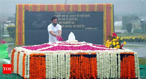 Rahul Gandhi Rahul Gandhi Visits Memorials Of Former Pms Jawaharlal
