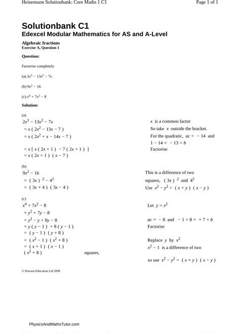 pdf c1 edexcel solution bank review exercise 1pmt