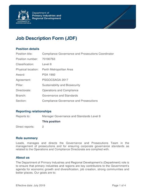 Fillable Online JDF Template Levels 6 Above Incl Specified Calling
