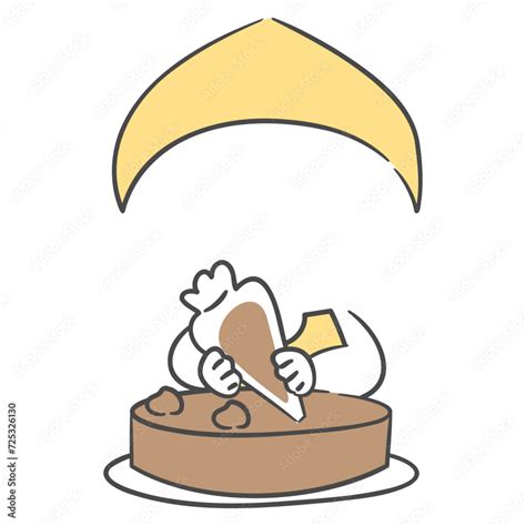 Vetor 케이크를 만드는 캐릭터 얼굴 합성용 일러스트 Do Stock Adobe Stock