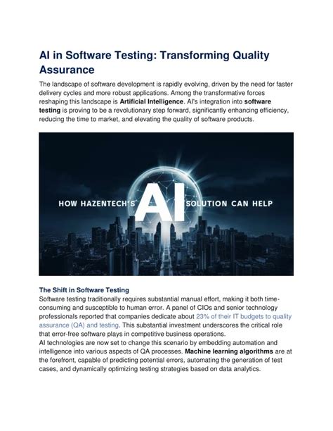 Ppt Ai In Software Testing Transforming Quality Assurance 1 1
