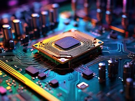 추상적인 기술 회로 설계 컴퓨터 보드와 프로세서의 cpu 마더보드 프리미엄 사진