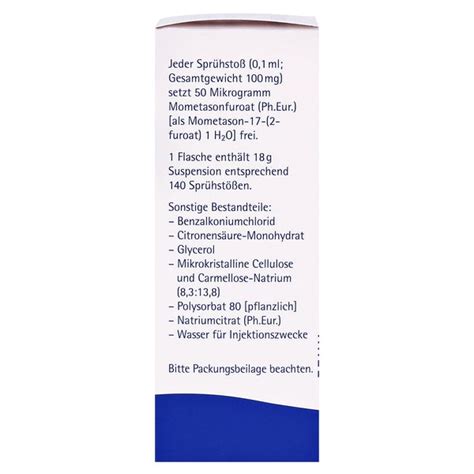 Mometason beta Heuschnupfenspray 50µg Sp 18 g 18 g online kaufen