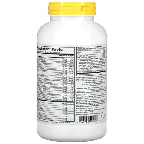 Super Nutrition Super Immune Seasonal Wellness Multivitamin Iron