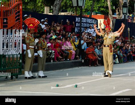 The Marching Indian Guards In National Uniform At The Ceremony Of