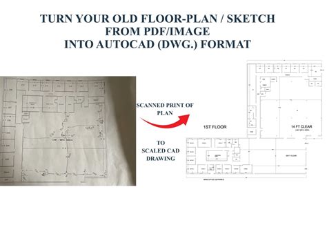 Scaled Autocad Drawing From PDF Old Sketch Hand Drawing Upwork