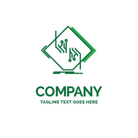 Board Chip Circuit Network Electronic Flat Business Logo Template