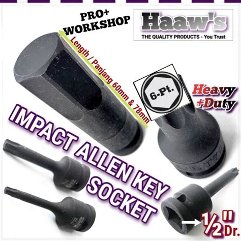 MM HEXAGON IMPACT ALLEN KEY LONG DEEP BOX SOCKET WRENCH 4 5 6 7 8 9 10 11 12 13 14 15 16 17 18