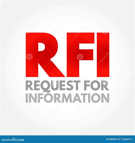 Rfi Request For Information Common Business Process Whose Purpose Is To Collect Written