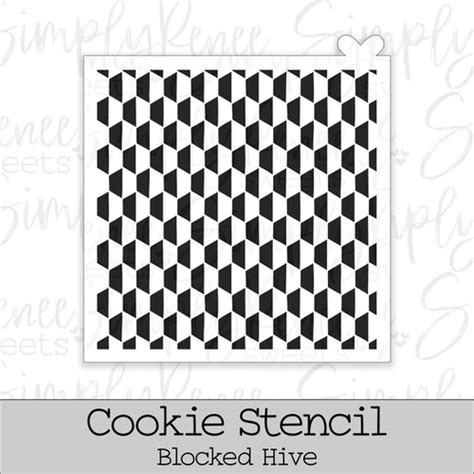 Blocked Hive Cookie Stencil Simply Renee Sweets