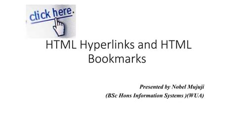 Html Hyperlinks Ppt
