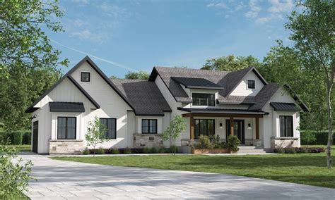 One Story Modern Farmhouse Style House Plan 6365 The Elora 6365