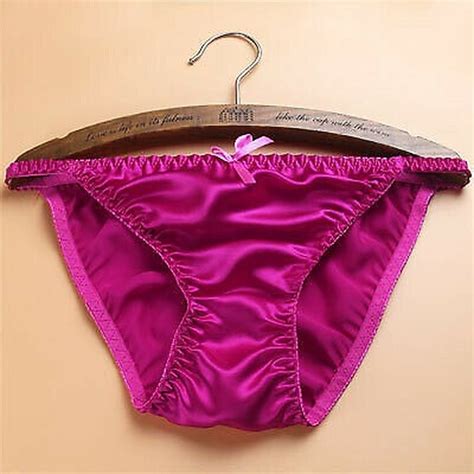 2 Pairs Womens 100 Silk Panties Low Rise Bikini Ts Underwear Nudies