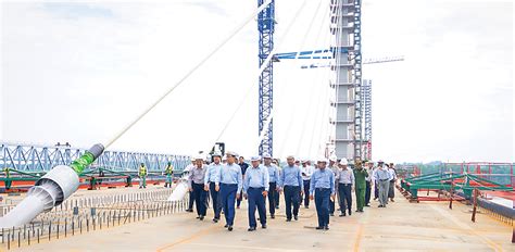 ပဲခူးမြစ်ကူးတံတား သန်လျင်တံတားအမှတ် ၃ တည်ဆောက်ရေး လုပ်ငန်းများကို ပြည