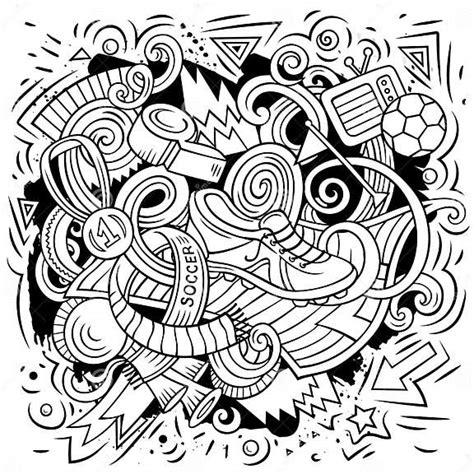 Ilustración De Fútbol Vectorial De Dibujos Animados Ilustración Del