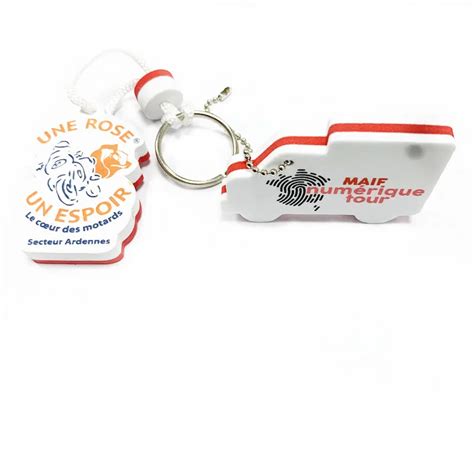 Custom 3d Cute Anime Car Eva Foam Nfl Keychains Floating Key Chain For