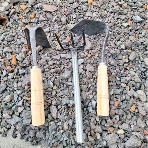 Jual Cangkul Rumput Kecil Isi 3pcs Cangkul Kecil Baja Dan Garuk